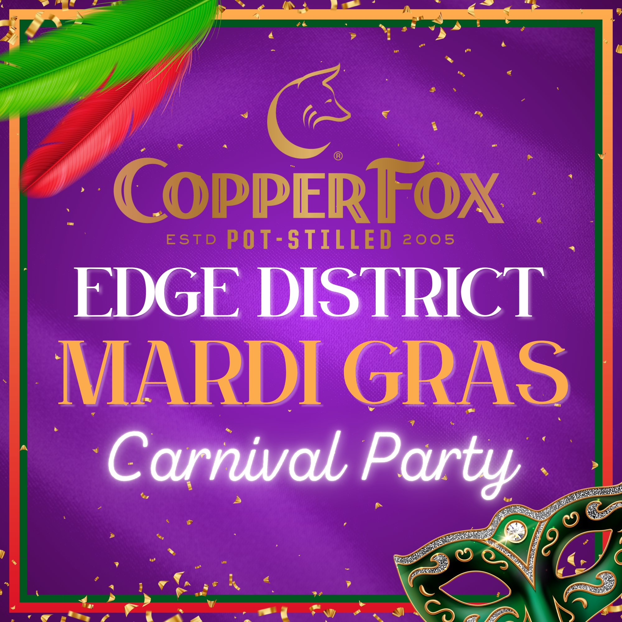 Edge District Mardi Gras Carnival Party Hosted By Copper Fox Distillery ...